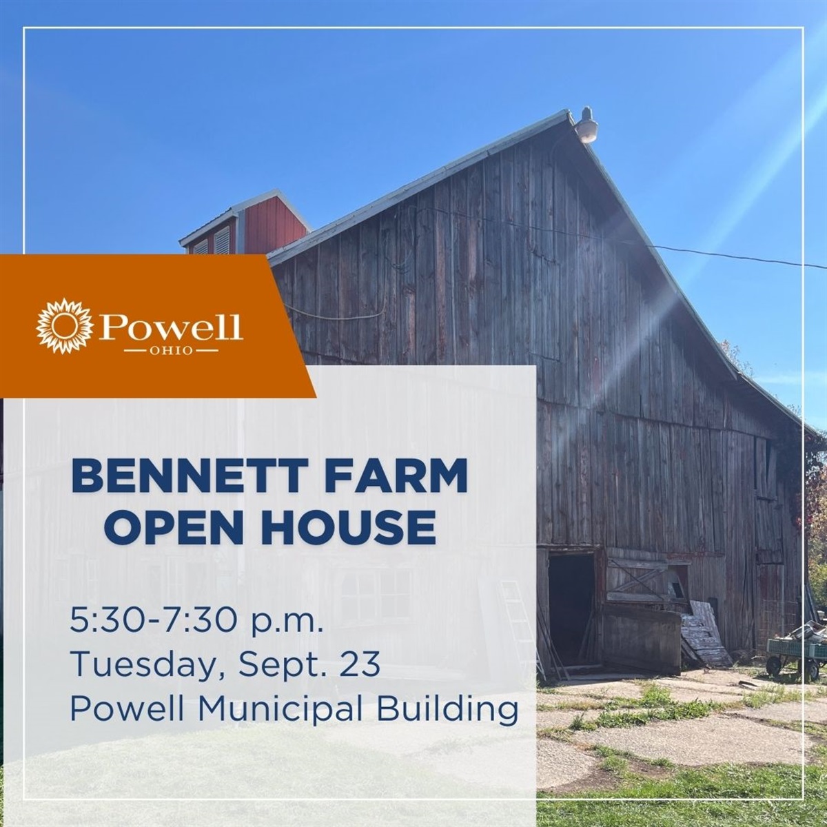 Bennett Farm Conceptual Plan Open House - City of Powell