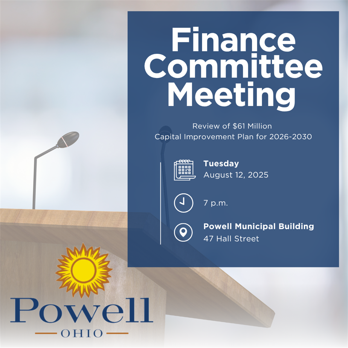 Powell Finance Committee to Review $61 M Capital Improvement Plan - City of Powell